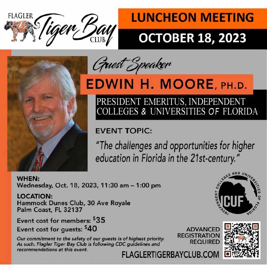 Flagler Tiger Bay Club to Host Dr. Edwin H. Moore on October 18 ...