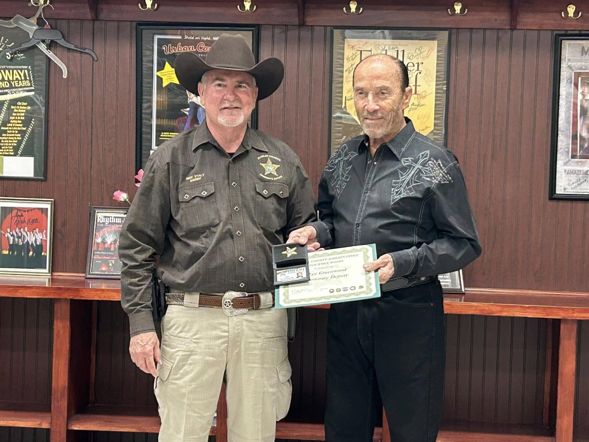 Flagler Sheriff Rick Staly Adds Lee Greenwood to the Ranks - Flagler ...
