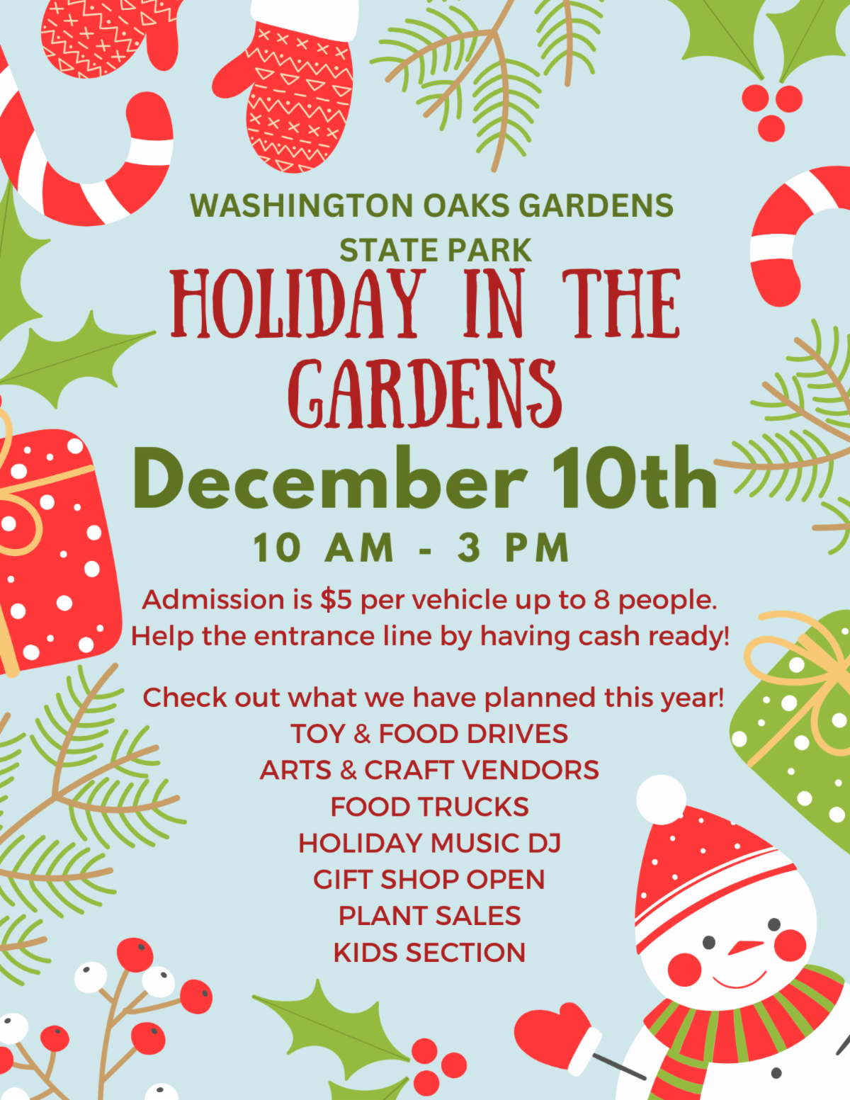 Holiday In the Park Returns to Washington Oaks Gardens State Park ...